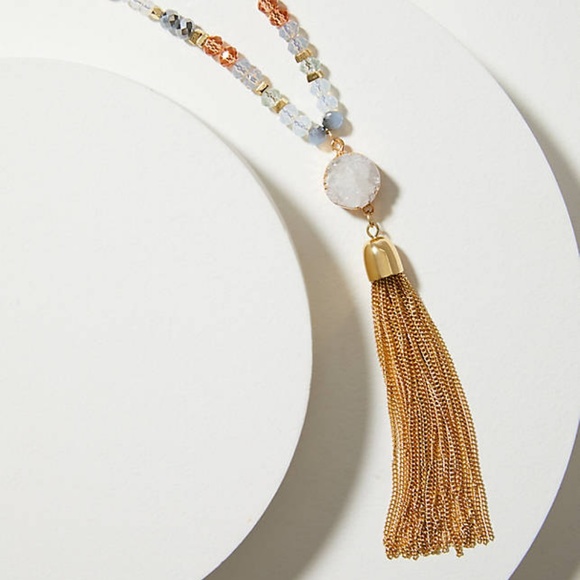 LOFT | Jewelry | Loft Womens Long Tassel Beaded Necklace Nwt | Poshmark
